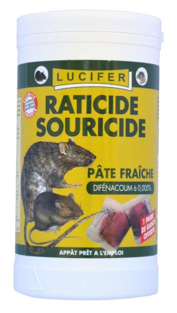 Raticide Souricide Pâte Fraiche 150gr LUCIFER DOD