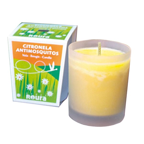 Bougie cylindrique citronnelle verre satiné CERAS ROURA | DOD