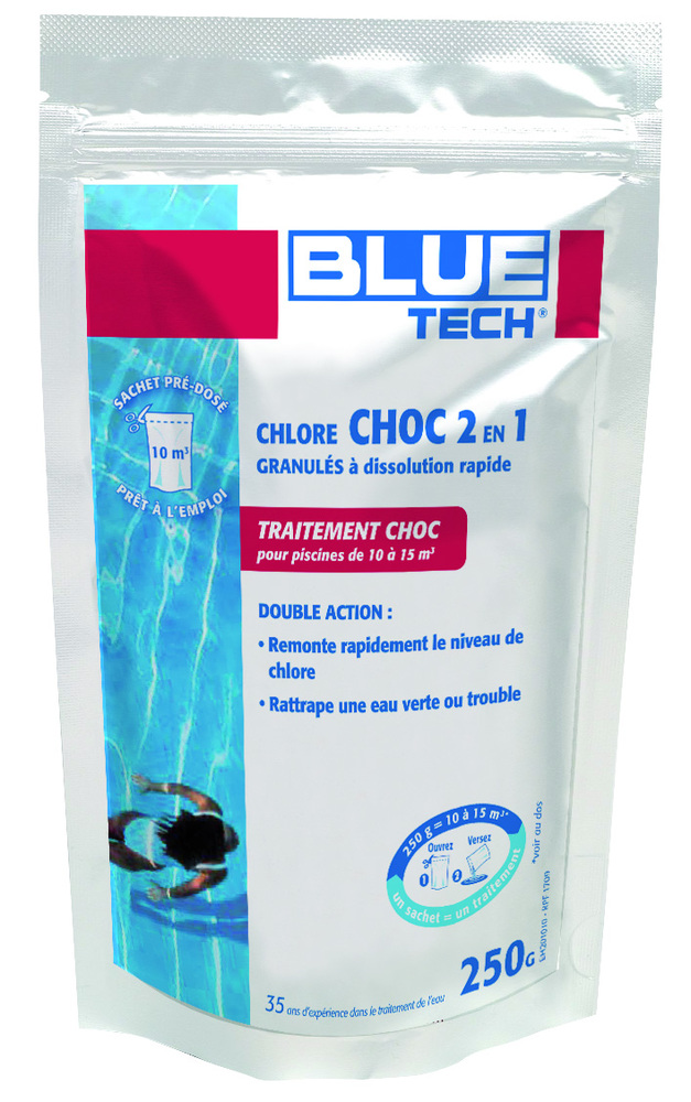 Chlore Choc Unidose TP2 250g BLUE TECH | DOD
