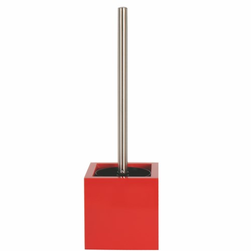 Porte-brosse WC MDF rouge et inox M S V | DOD