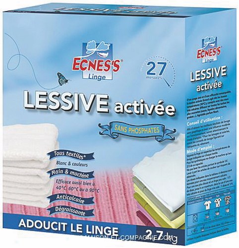 Lessive activée sans phosphate 2.7kg ECNESS | DOD