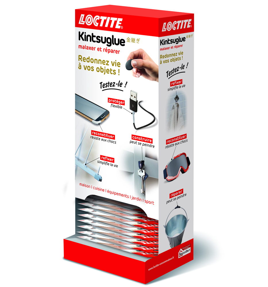 Loctite Kintsuglue 3x5gr Goulotte 36uc 24 Blanc et 12 Noir LOCTITE | DOD