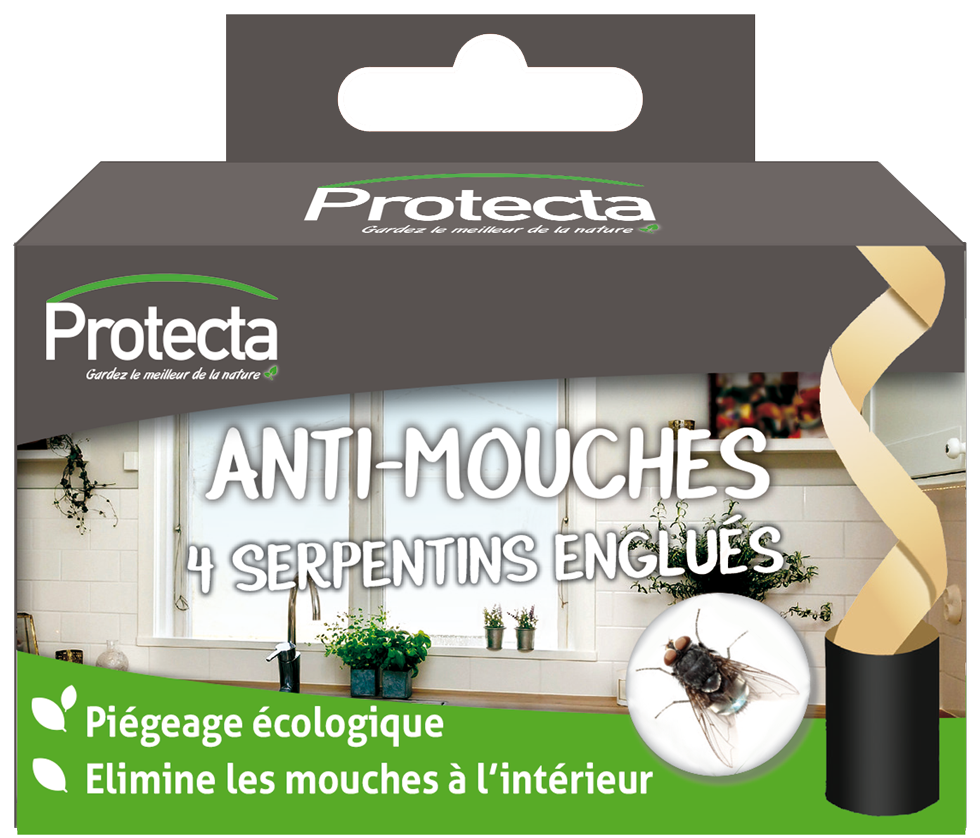 Anti-Mouches Étui de 4 Serpentins Englués PROTECTA | DOD