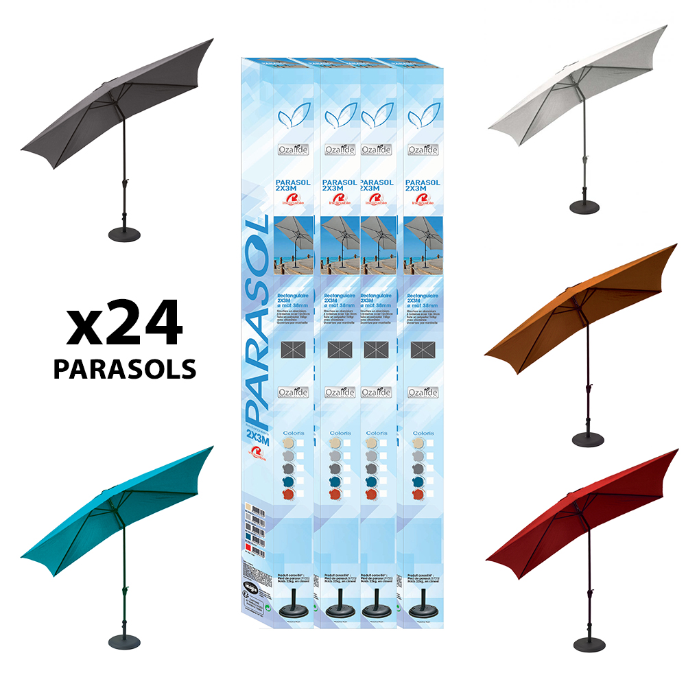Display 24 parasols rectangle 3x2m IMAGIN | DOD