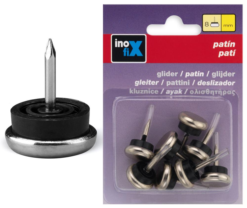 Patin Métal en Acier à Clouer Lot de 8 INOFIX | DOD