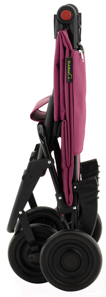 Poussette de Marché Pliante 4 Roues 55L Prune GARMOL | DOD