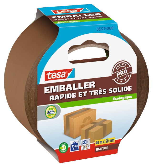 Emballer - Fermeture Carton EcoLogo Marron 40mx50mm TESA | DOD