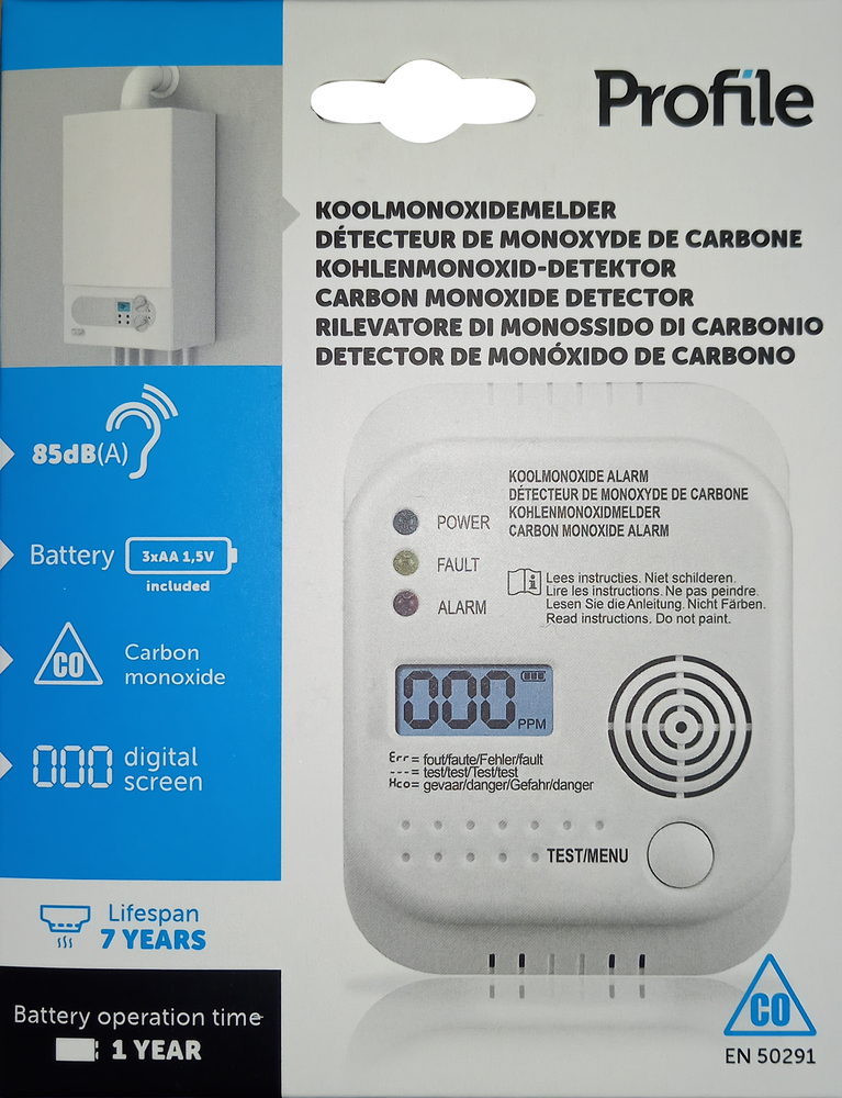 Détecteur de Monoxyde de Carbone avec Ecran PROFILE | DOD