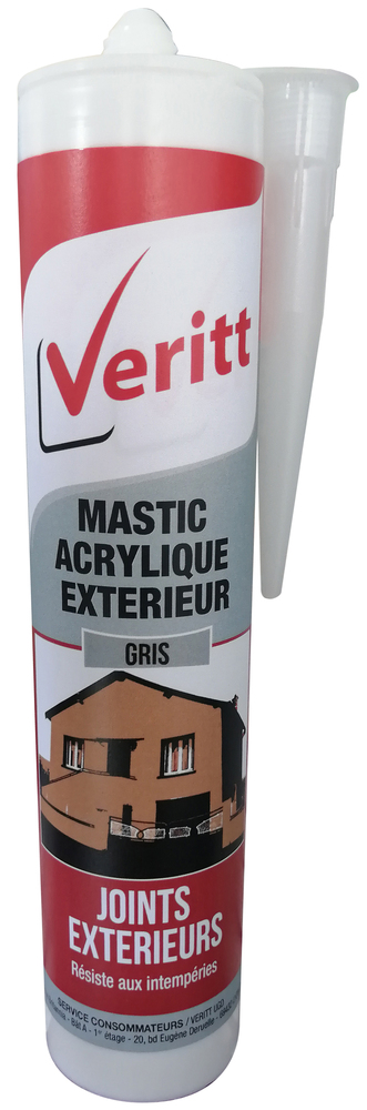 Mastic Acrylique Extérieur Gris Cartouche 280ml VERITT | DOD