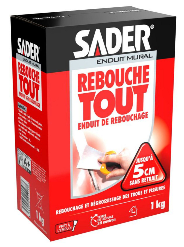 Rebouche Tout : Enduit de Rebouchage en Poudre SADER | DOD
