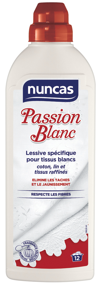 Lessive Liquide Pour Tissus Blancs 750 ml Passion Blanc NUNCAS | DOD