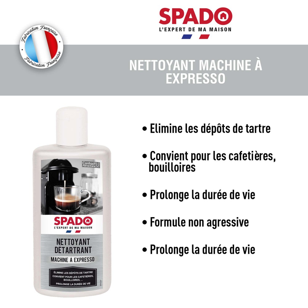 Nettoyant Détartrant Machine Expresso 250 ml SPADO | DOD