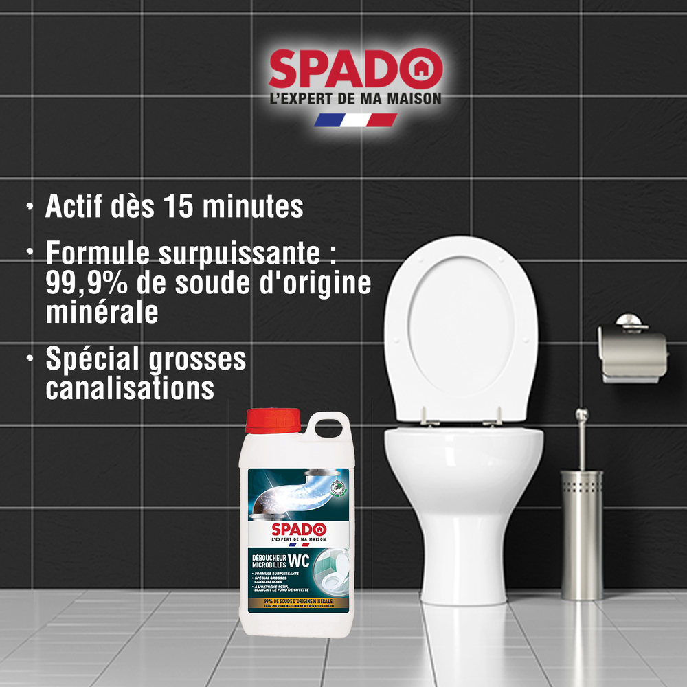 Déboucheur Microbilles WC Flacon 1 kg SPADO | DOD