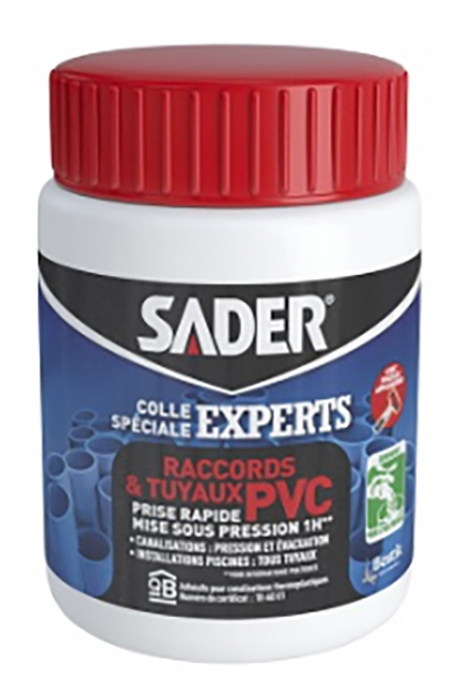 Colle Spéciale Experts Tuyaux PVC Rigide Boîte 250 ml SADER | DOD