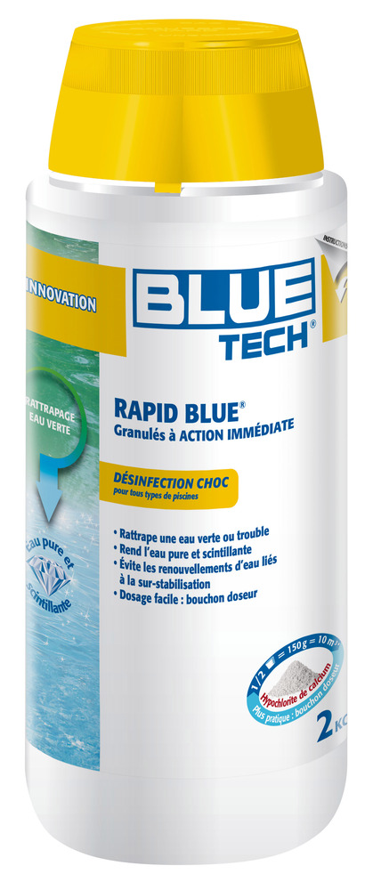 Rapid Blue Traitement Choc Piscine 2kg TP2 BLUE TECH | DOD