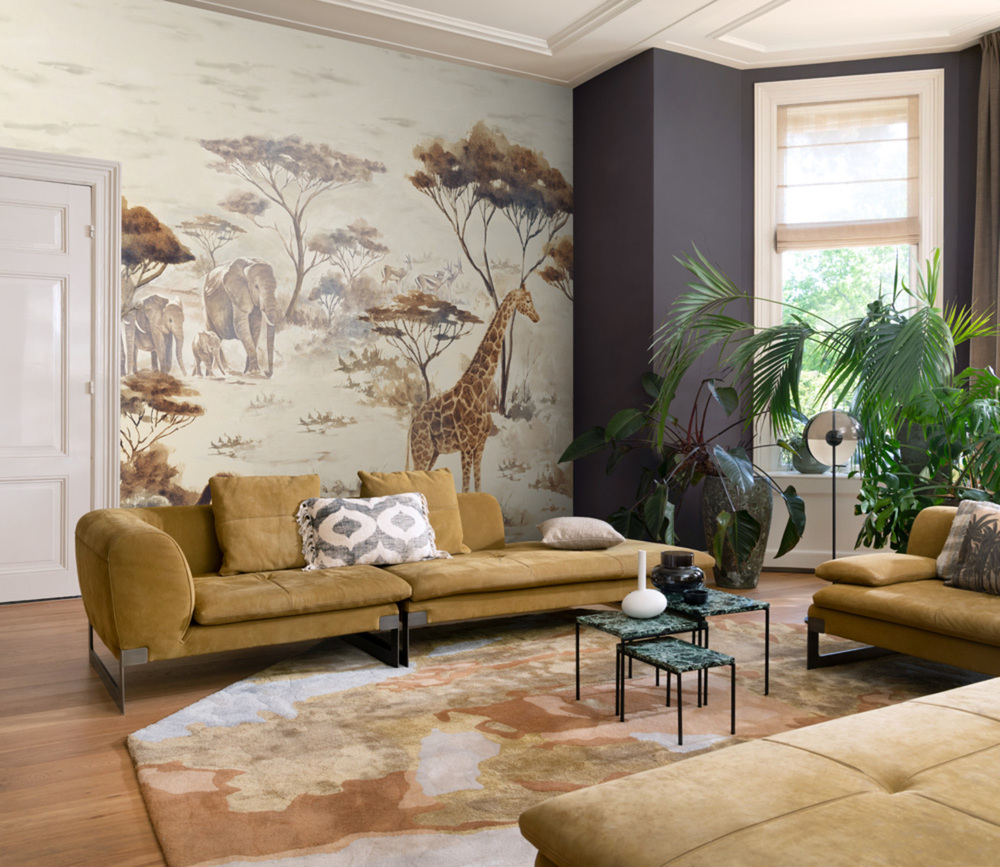 3401 - Papier Peint Vinyle Grainé sur Intissé Uni Craquelé Cuir Noir DECORAMA | DOD